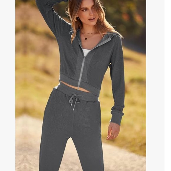 Pants & Jumpsuits | 2 Piece Grey Sweatsuit | Poshmark